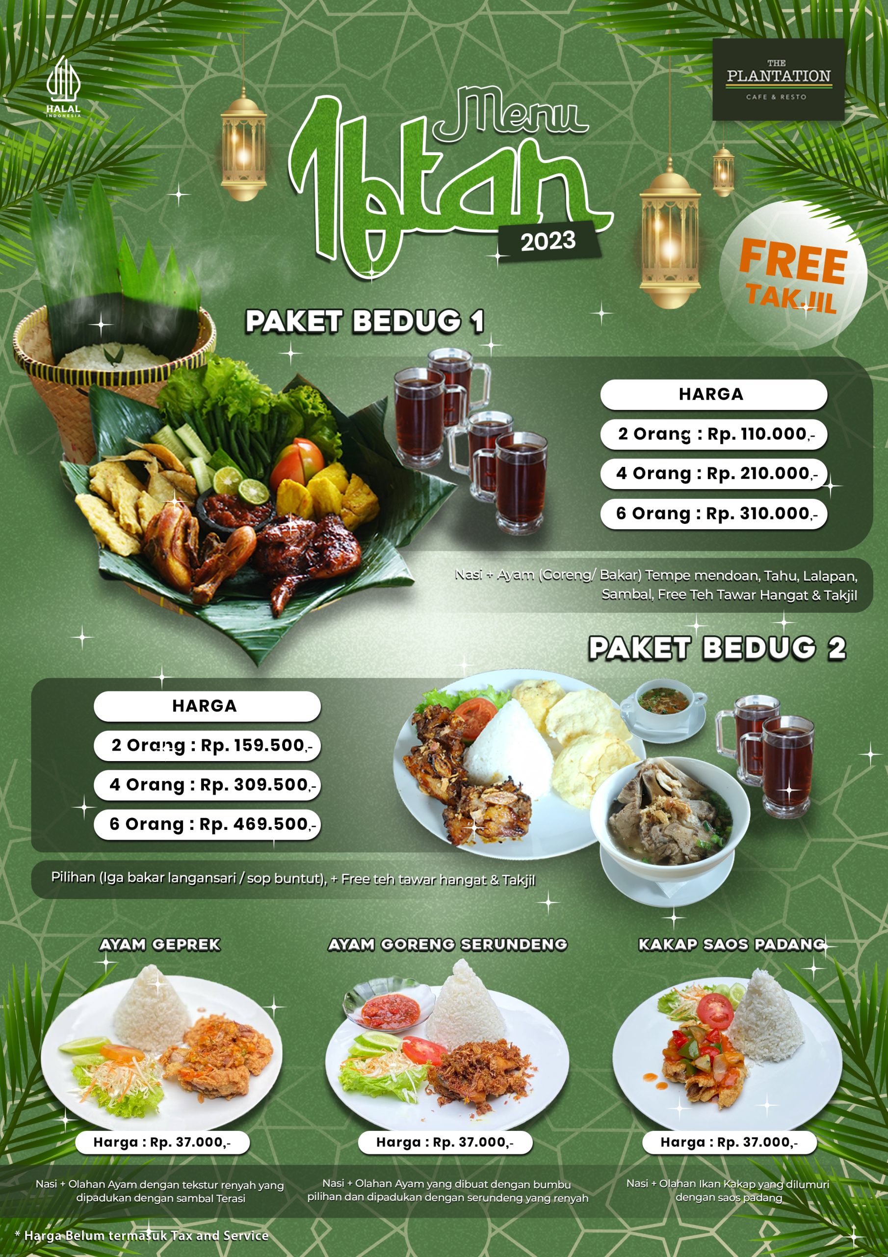 Daftar Menu – Plantation Cafe Resto